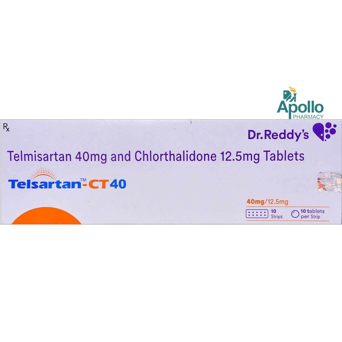 Telsartan-CT 40 Tablet 10's Price, Uses, Side Effects, Composition ...