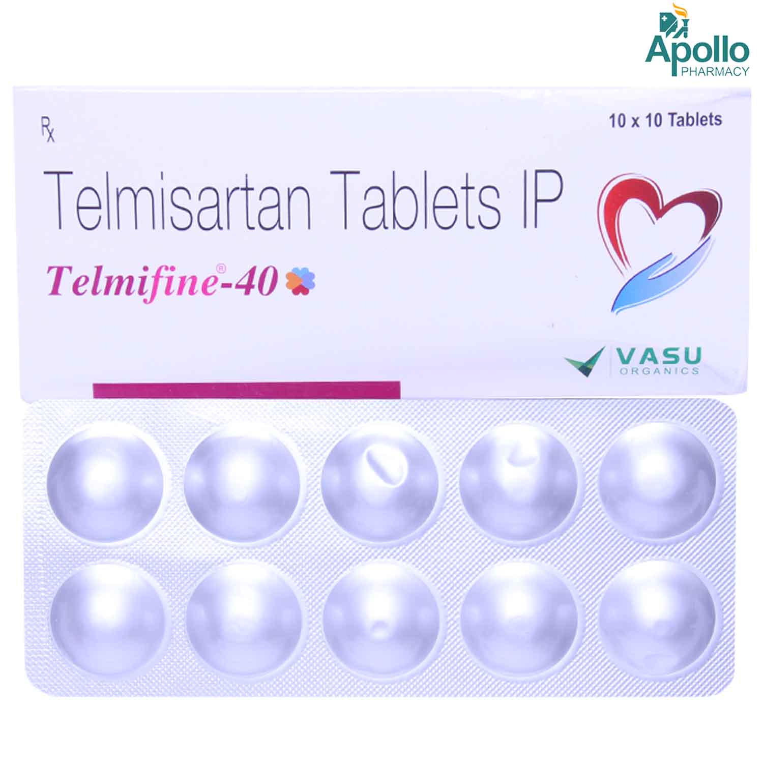 TELMIFINE 40MG TABLET 10'S Price, Uses, Side Effects, Composition ...