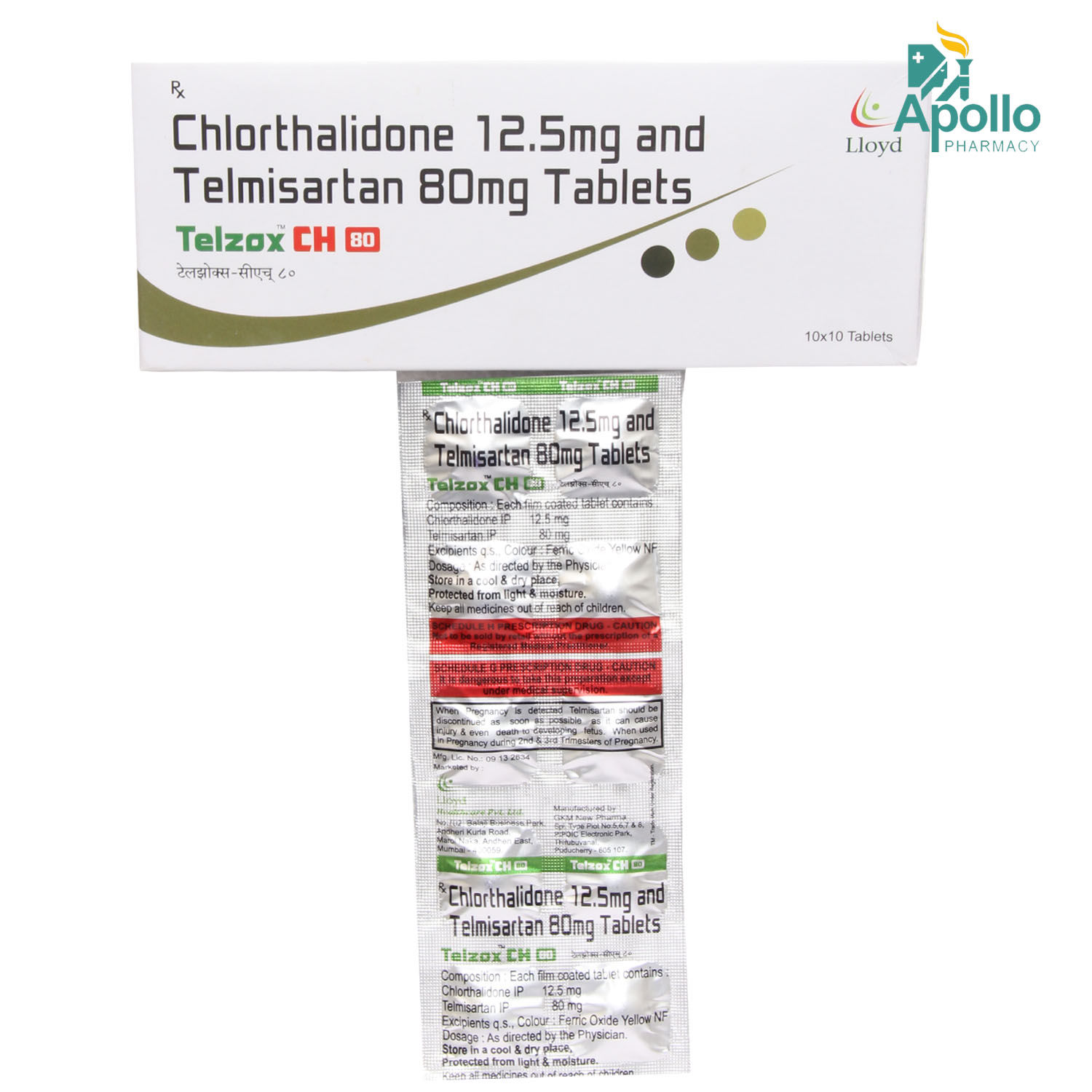 TELZOX CH 80MG TABLET Price, Uses, Side Effects, Composition - Apollo ...