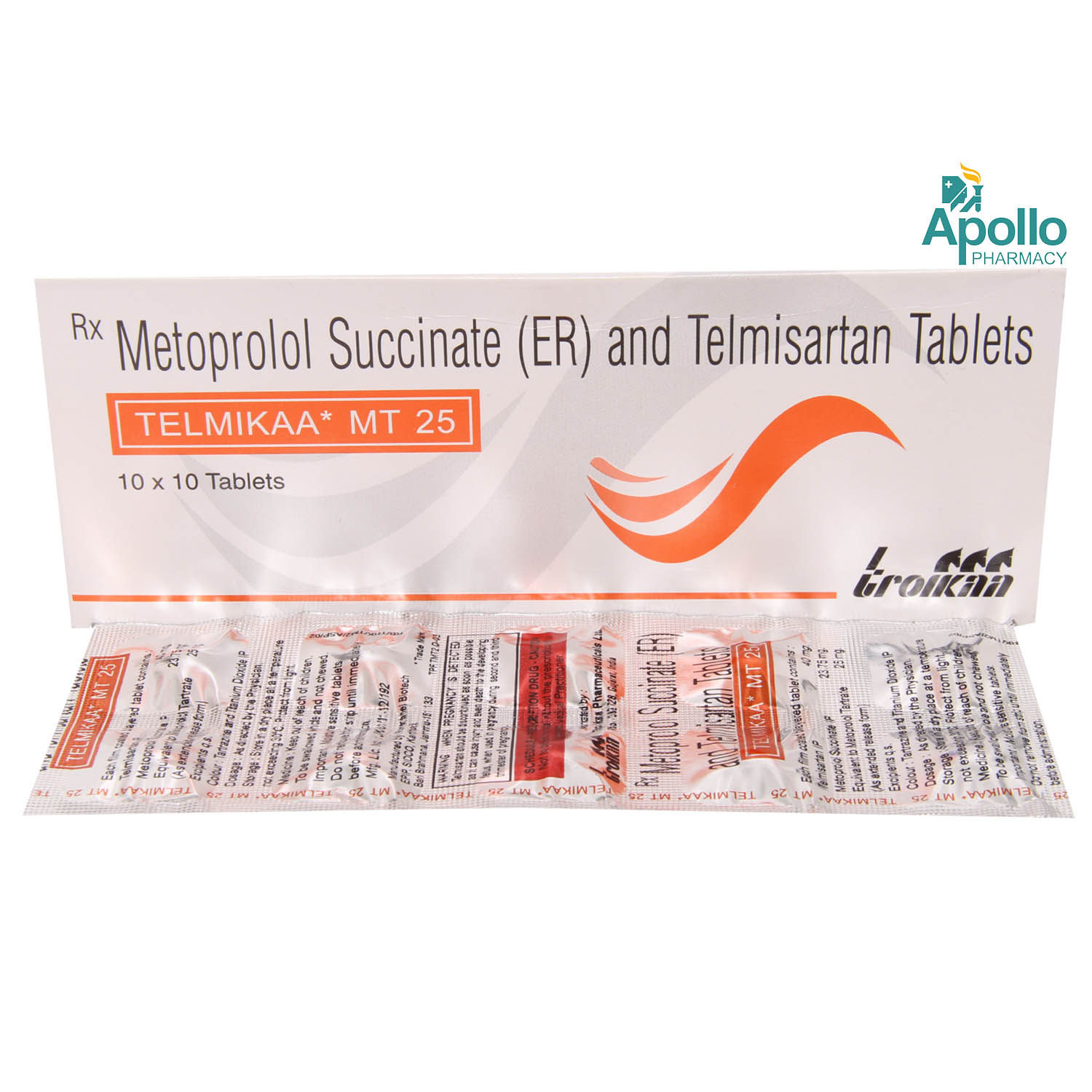 Telmikaa MT 25 Tablet 10's Price, Uses, Side Effects, Composition ...