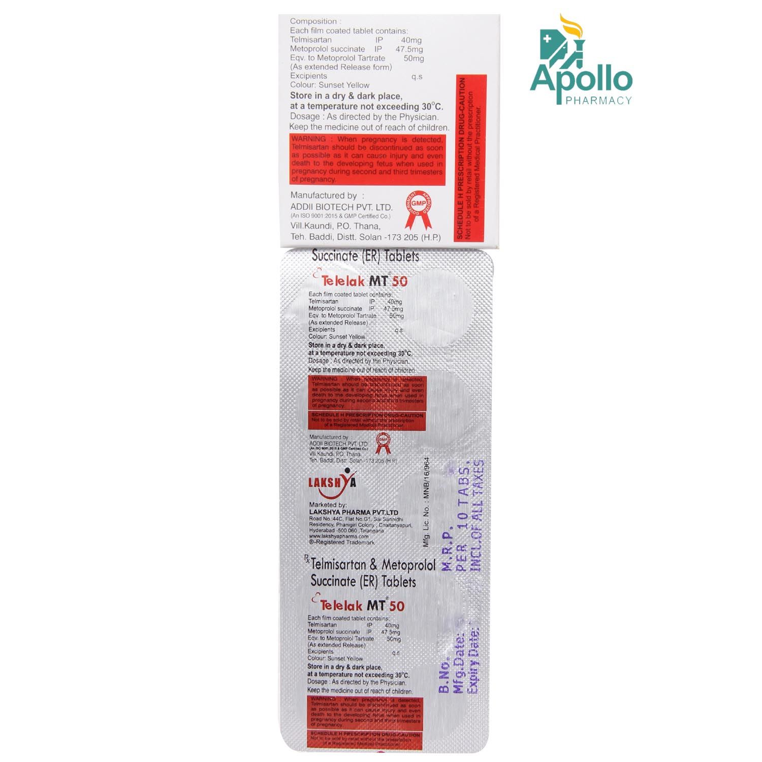 Telelak MT 50 Tablet 10's Price, Uses, Side Effects, Composition ...