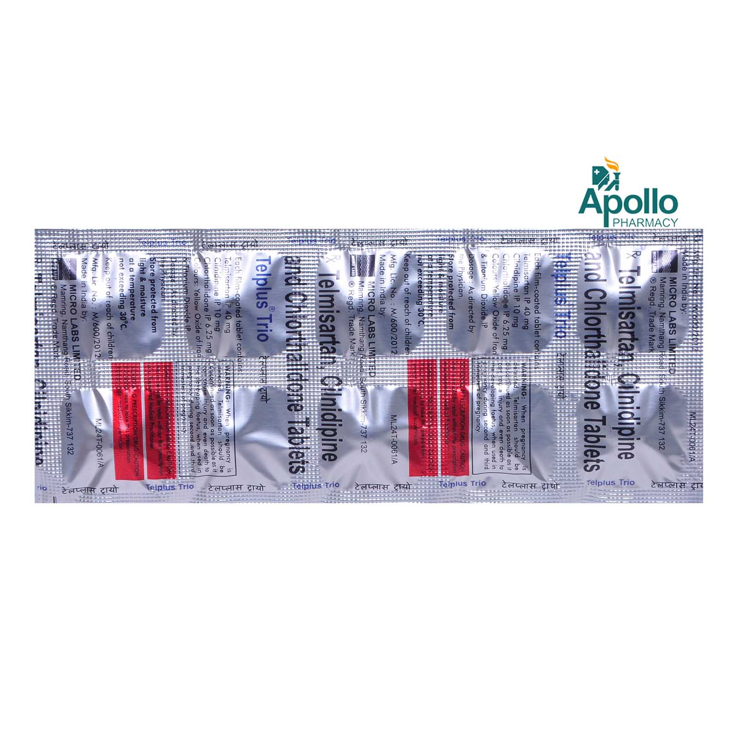 Telplus Trio Tablet 10's Price, Uses, Side Effects, Composition ...