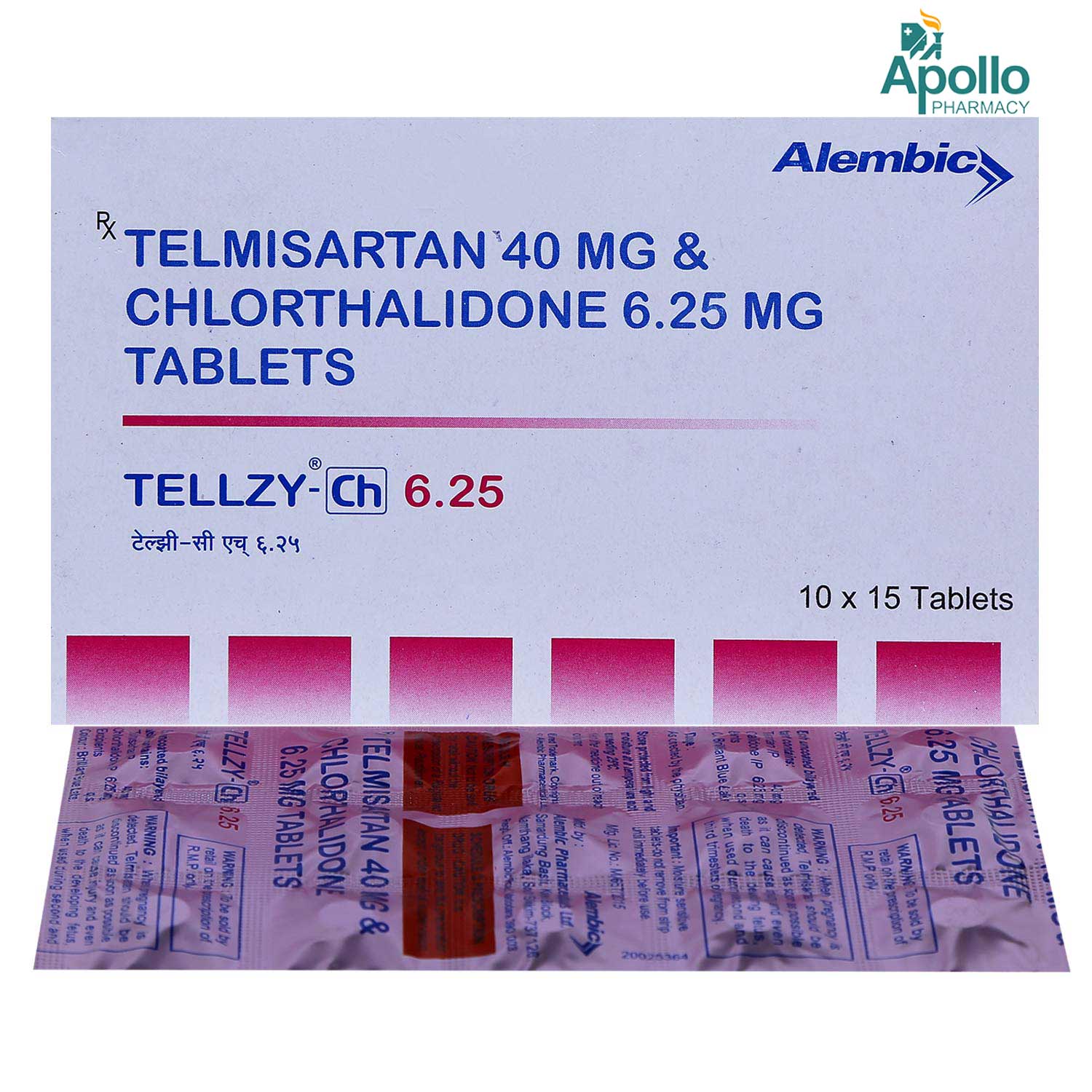 Tellzy-CH 6.25 Tablet 15's Price, Uses, Side Effects, Composition ...