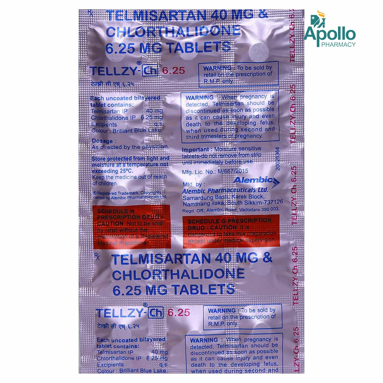 TELLZY CH 6.25MG TABLET 15'S Price, Uses, Side Effects, Composition ...