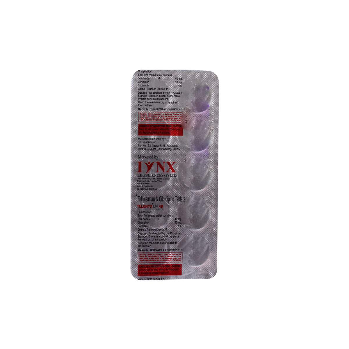 Telonyx-Ln 40mg Tablet 10's Price, Uses, Side Effects, Composition ...