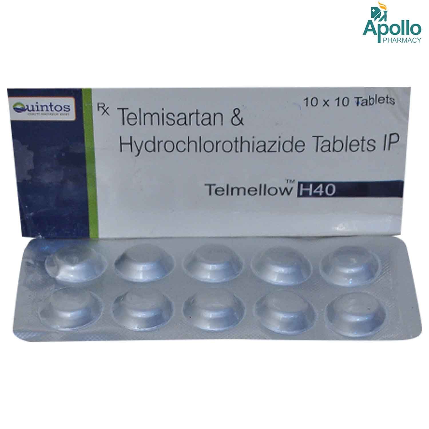 Telmellow H 40 Tablet 10's Price, Uses, Side Effects, Composition ...