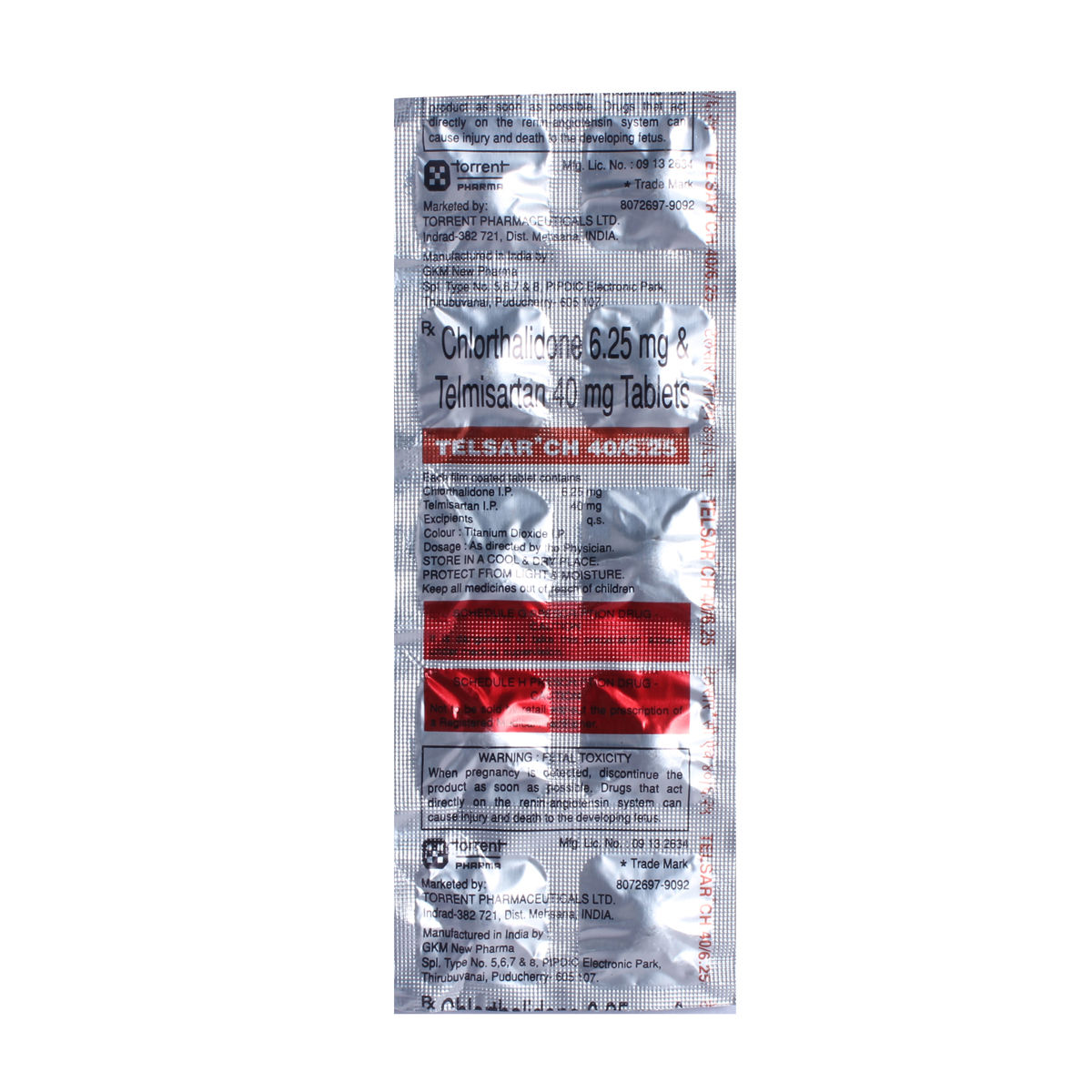 Telsar CH 40/6.25 Tablet 10's Price, Uses, Side Effects, Composition ...