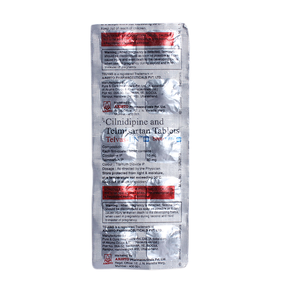 Telvas-Ln 80mg Tablet 10's Price, Uses, Side Effects, Composition ...