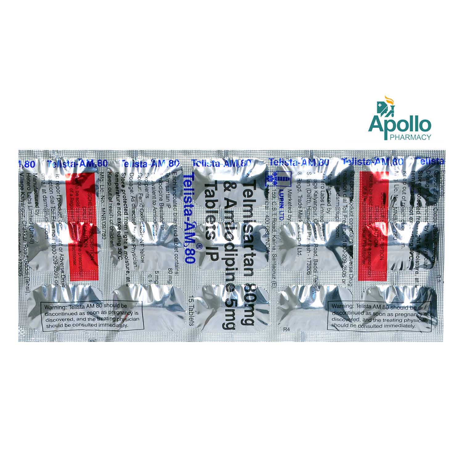 Telista-AM 80 Tablet 15's Price, Uses, Side Effects, Composition ...