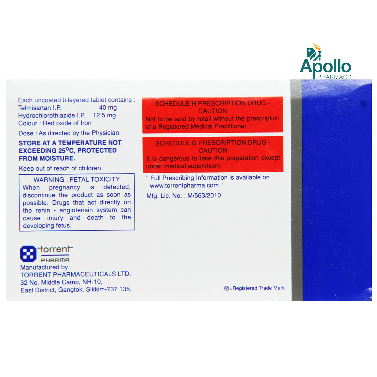 Telday-H Tablet 15's Price, Uses, Side Effects, Composition - Apollo ...