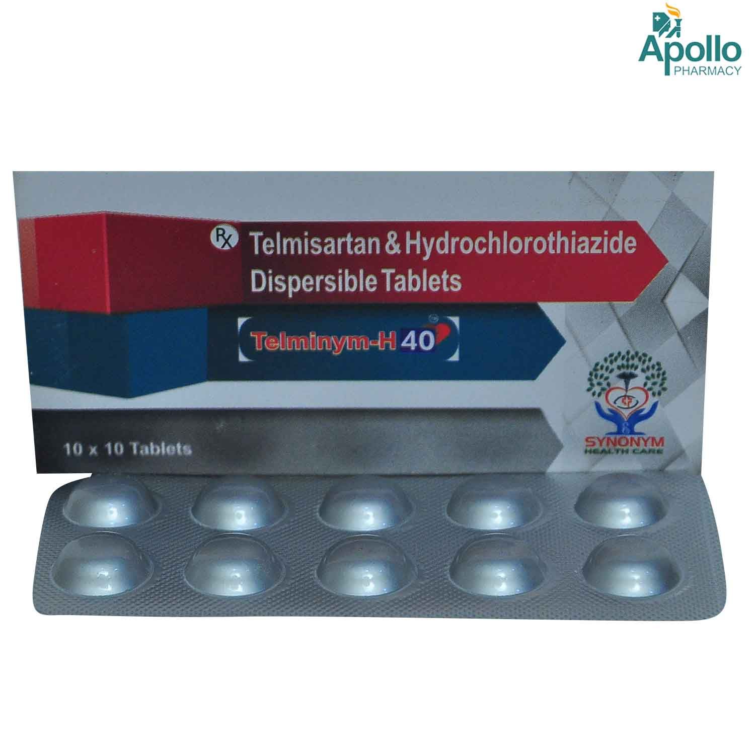 Telminym-H 40/12.5mg Tablet 10's Price, Uses, Side Effects, Composition ...