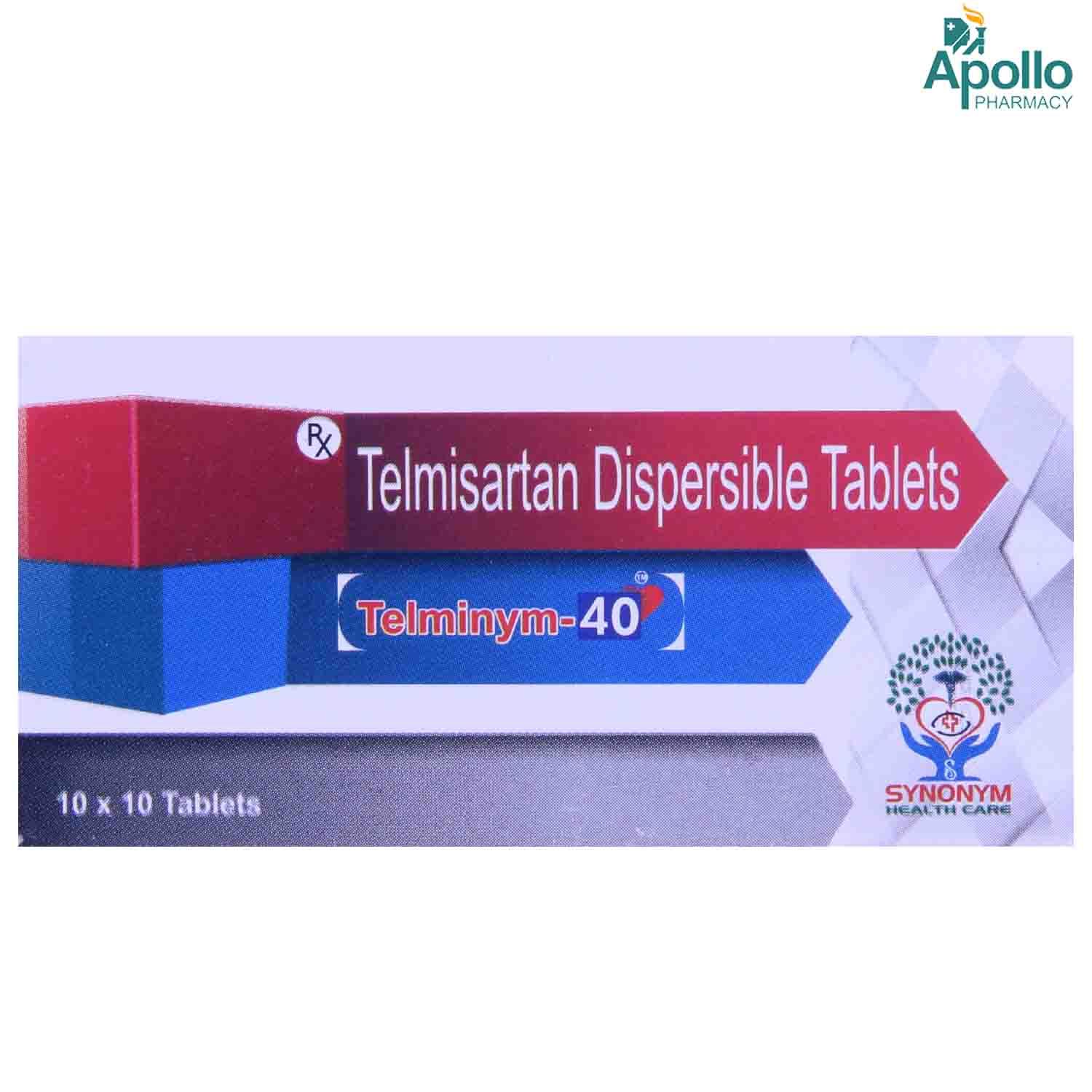 Telminym-40mg Dt Tablet 10's Price, Uses, Side Effects, Composition ...