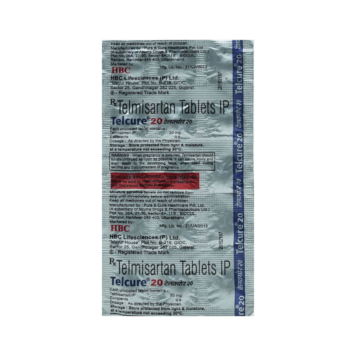 Telcure 20 Tablet 15's Price, Uses, Side Effects, Composition - Apollo ...