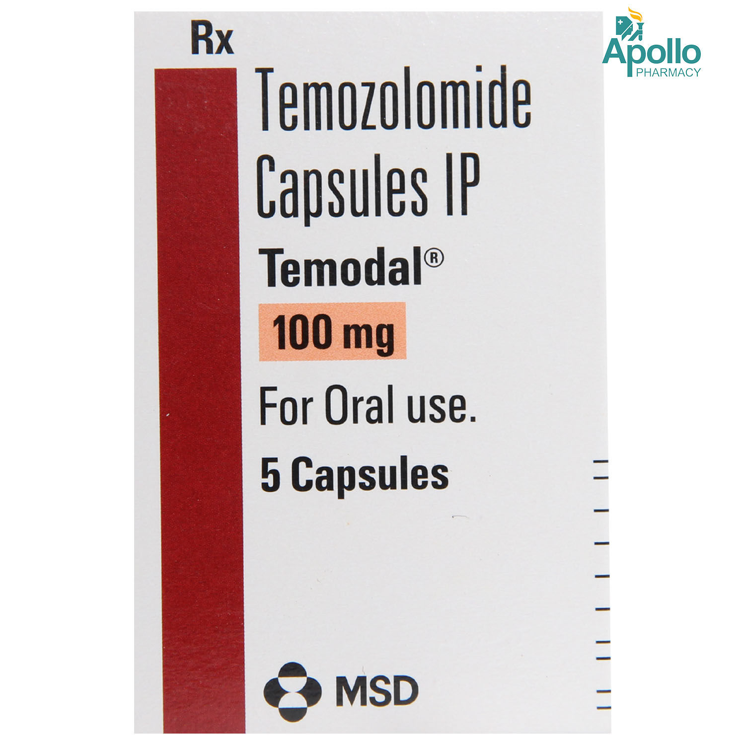 Temodal 100 mg Capsule 5's Price, Uses, Side Effects, Composition ...