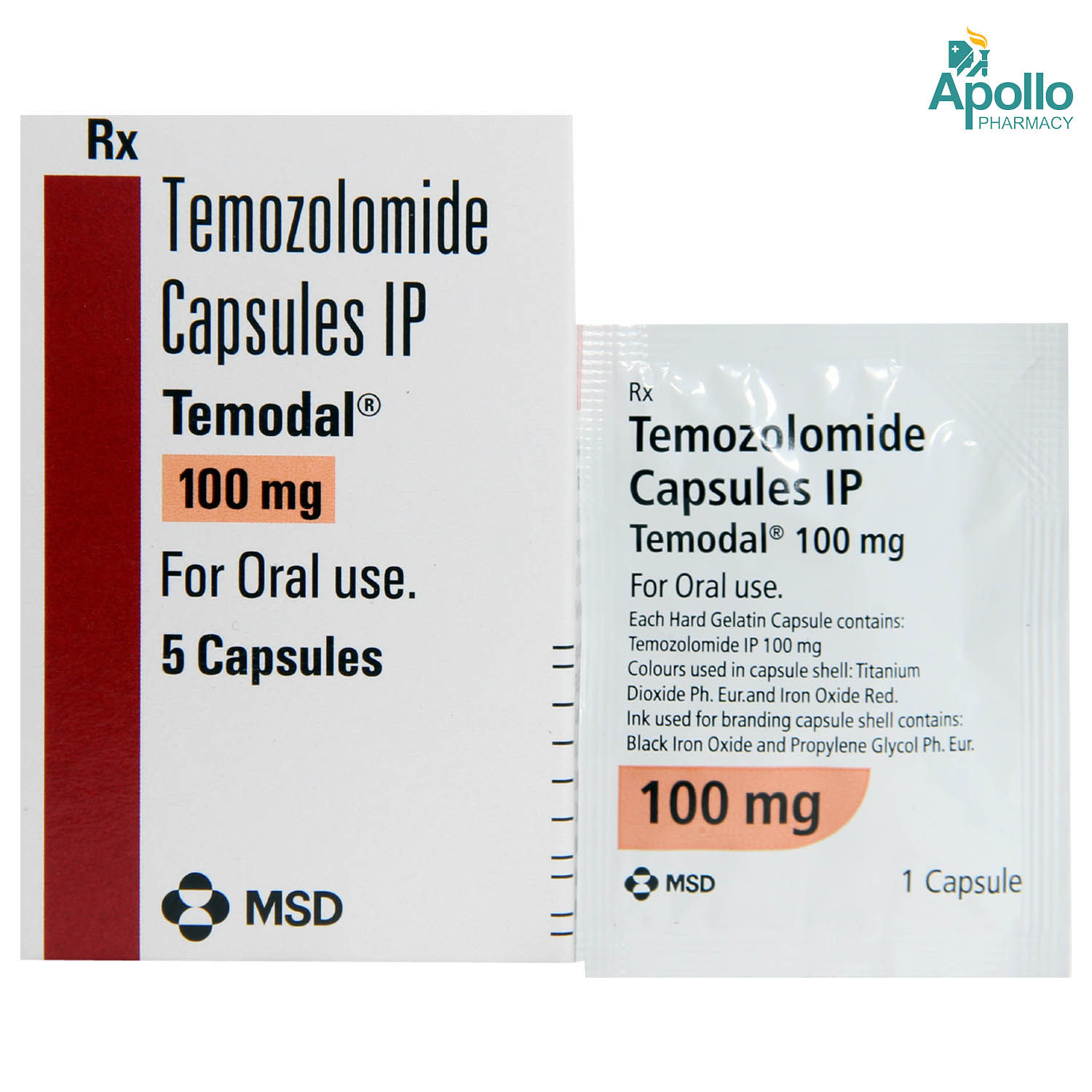 Temodal 100 mg Capsule 5's Price, Uses, Side Effects, Composition ...