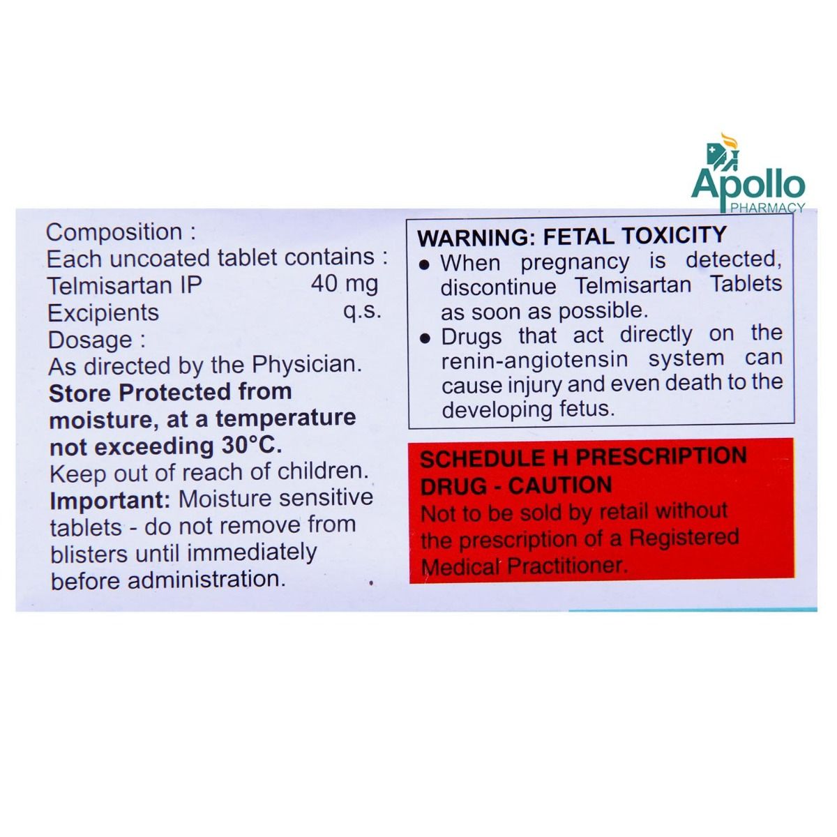 Temsan-40 Tablet 15's Price, Uses, Side Effects, Composition - Apollo ...