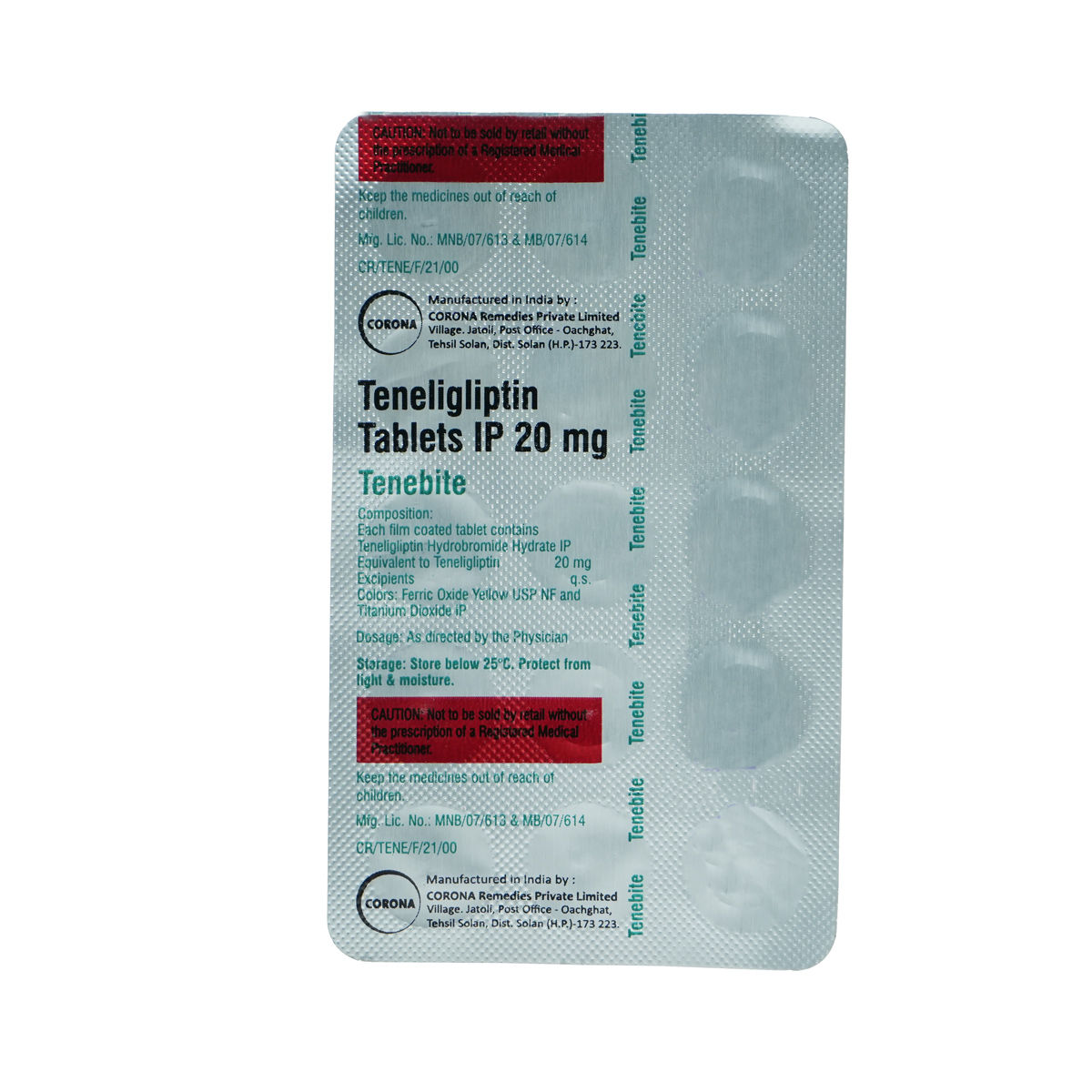 Tenebite 20 Tab 10's Price, Uses, Side Effects, Composition - Apollo ...