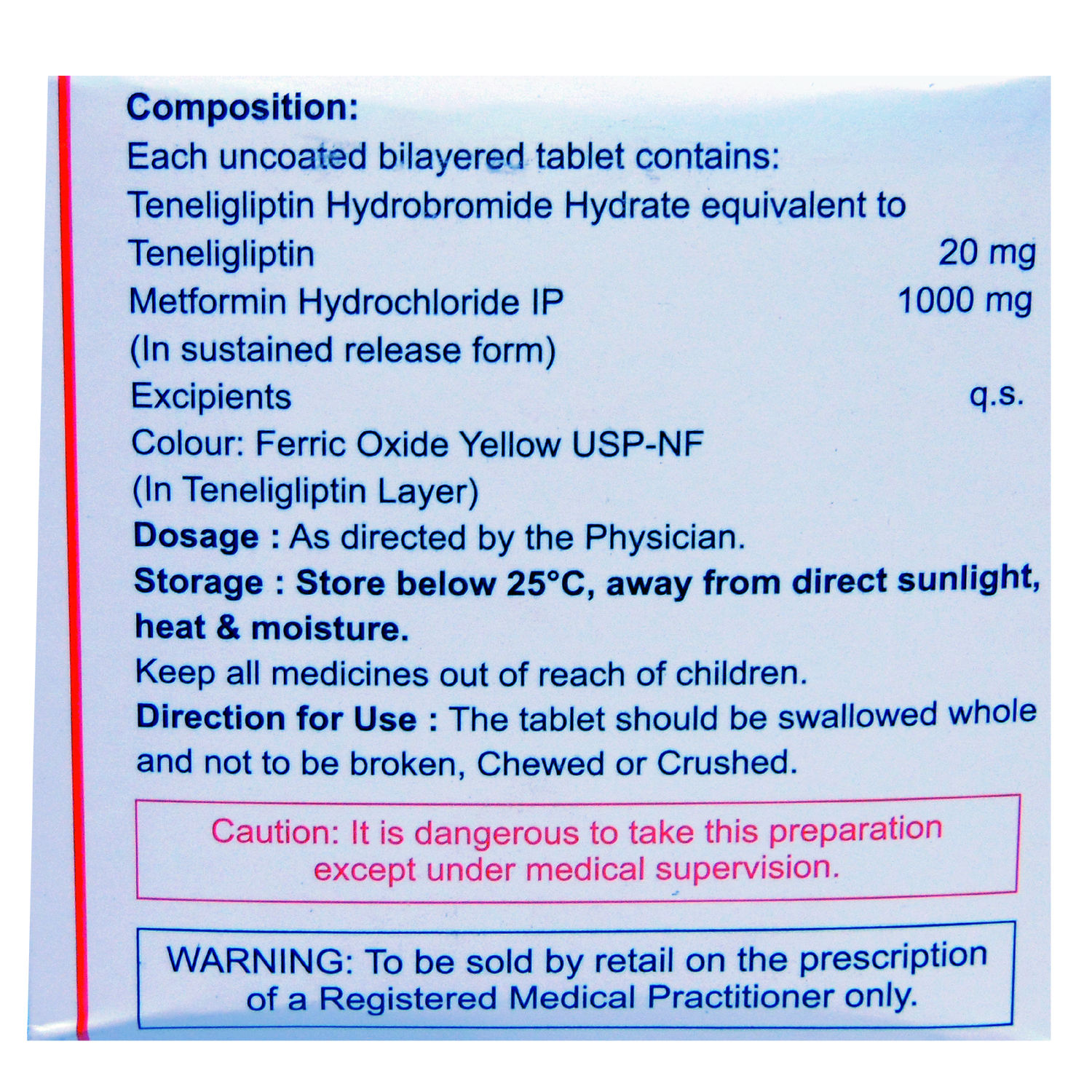 Tendia M Forte Tablet 10's Price, Uses, Side Effects, Composition ...