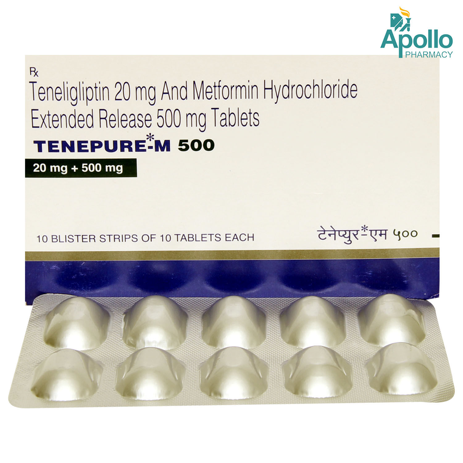 Tenepure-M 500 Tablet 10's Price, Uses, Side Effects, Composition ...