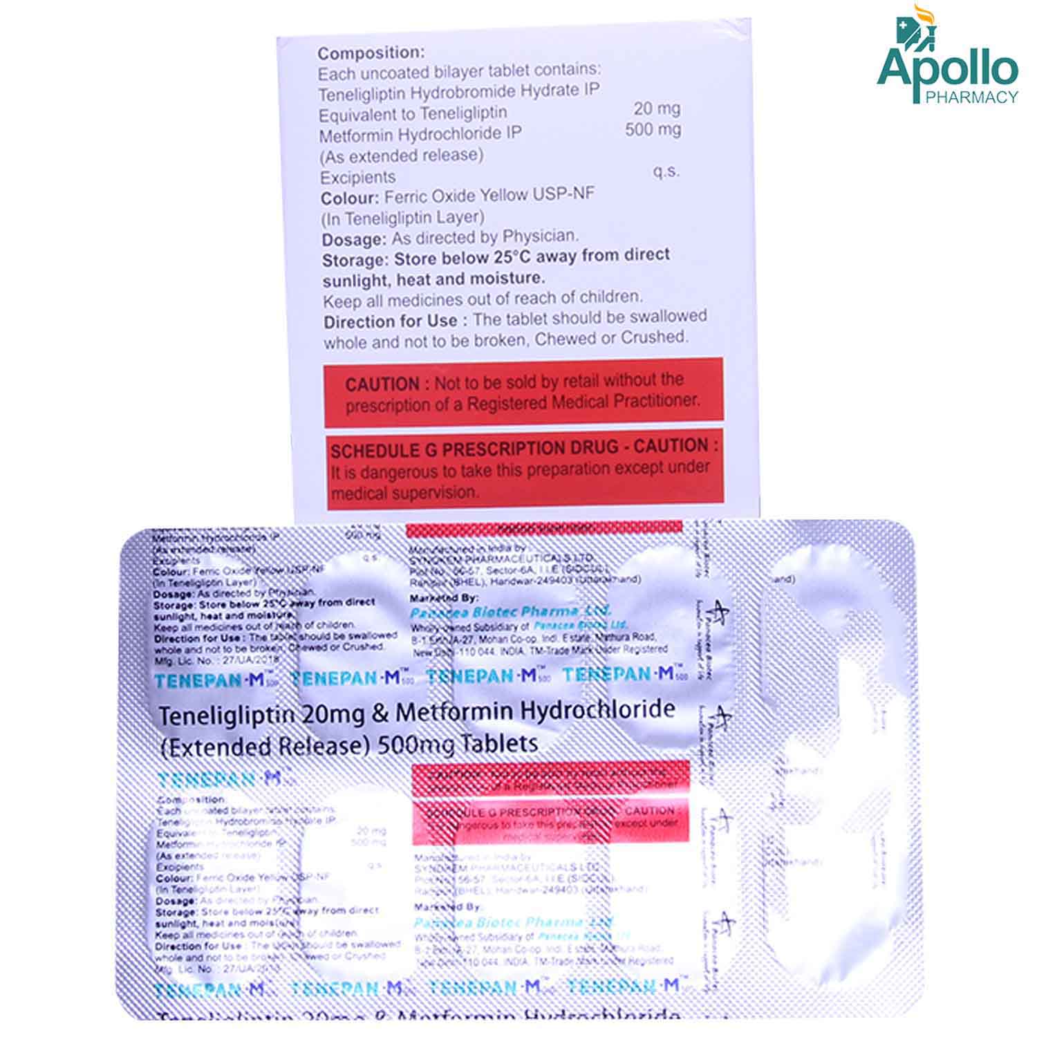 TENEPAN M 500MG TABLET 10'S Price, Uses, Side Effects, Composition ...