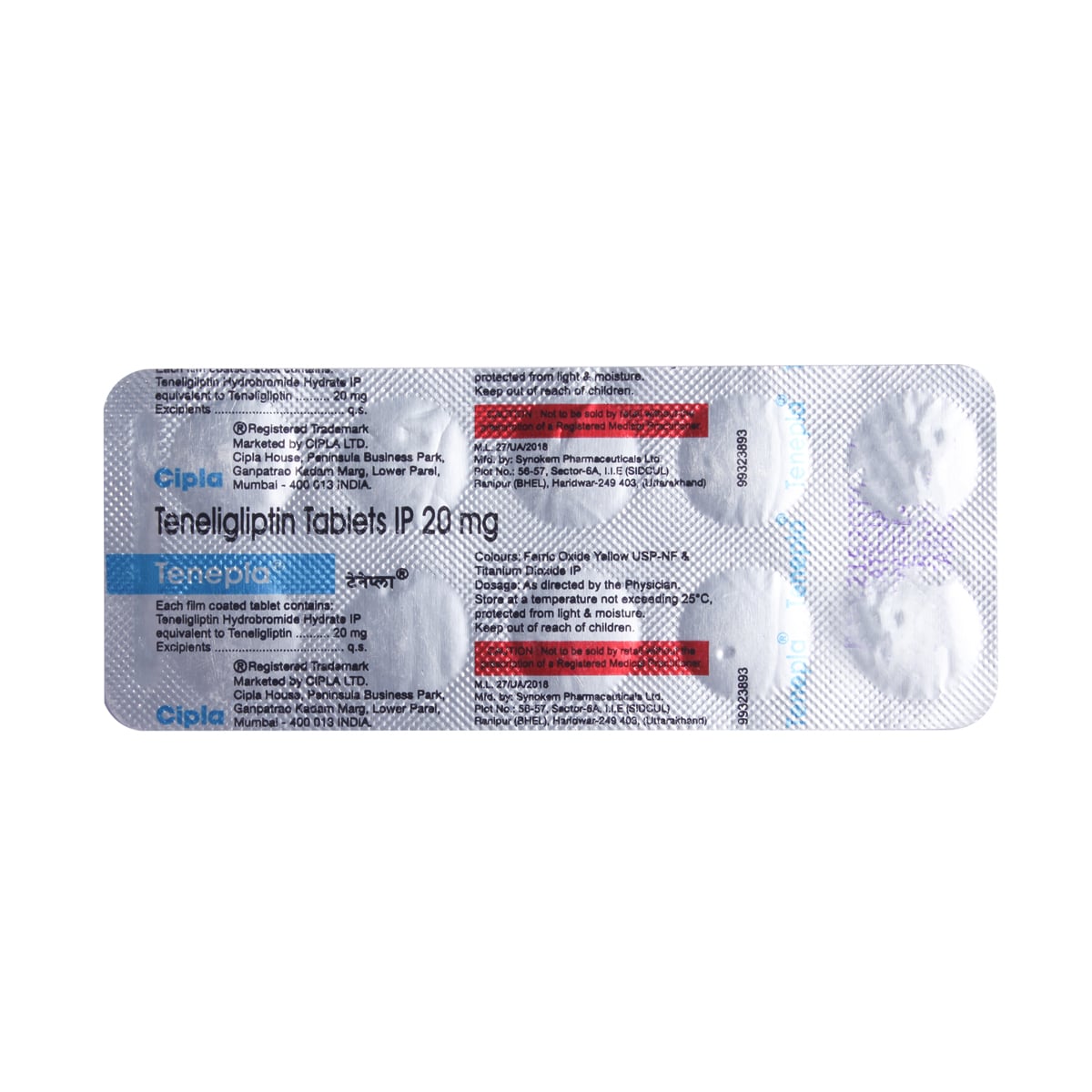 Tenepla Tablet 10's Price, Uses, Side Effects, Composition - Apollo ...