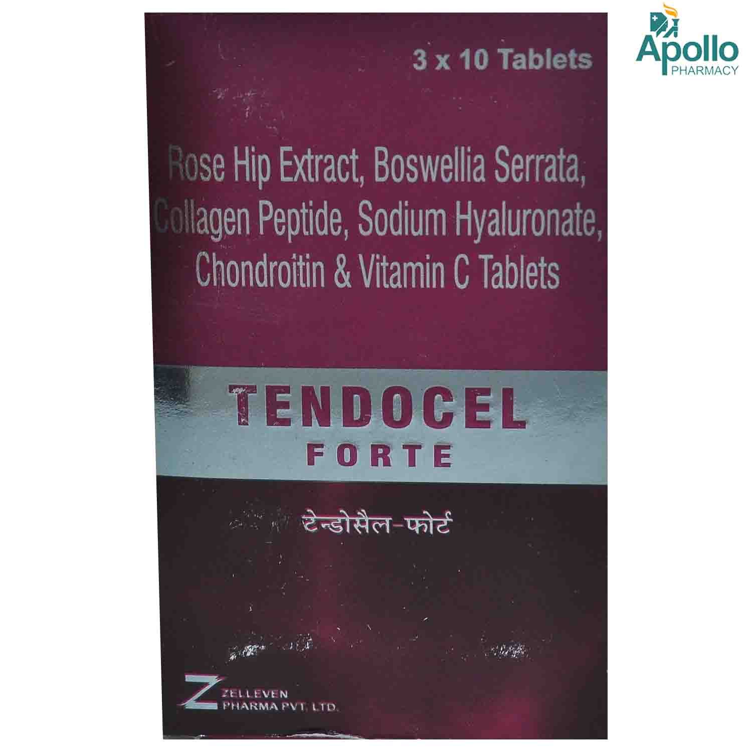 Tendocel Forte Tablet 10's Price, Uses, Side Effects, Composition ...