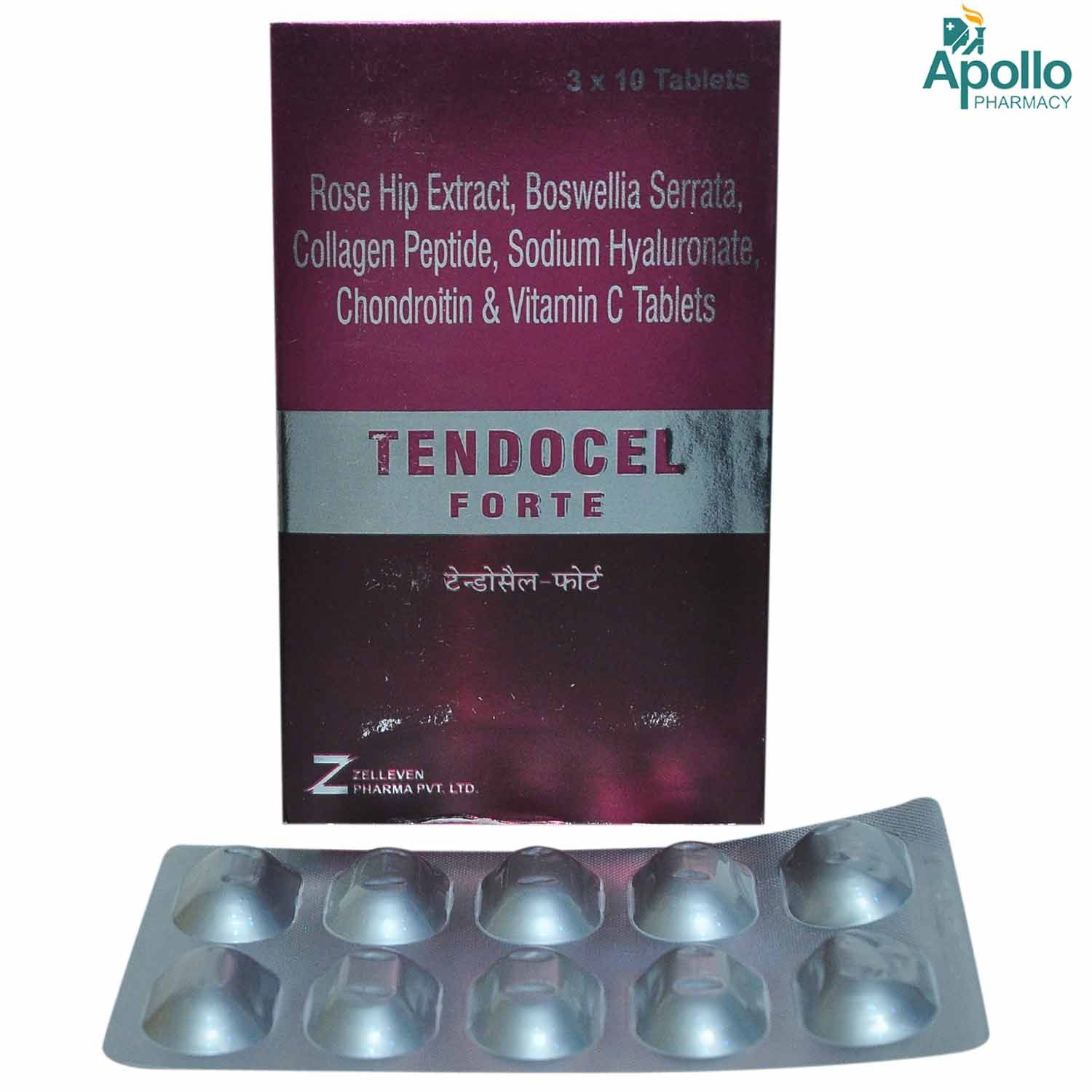 Tendocel Forte Tablet 10's Price, Uses, Side Effects, Composition ...