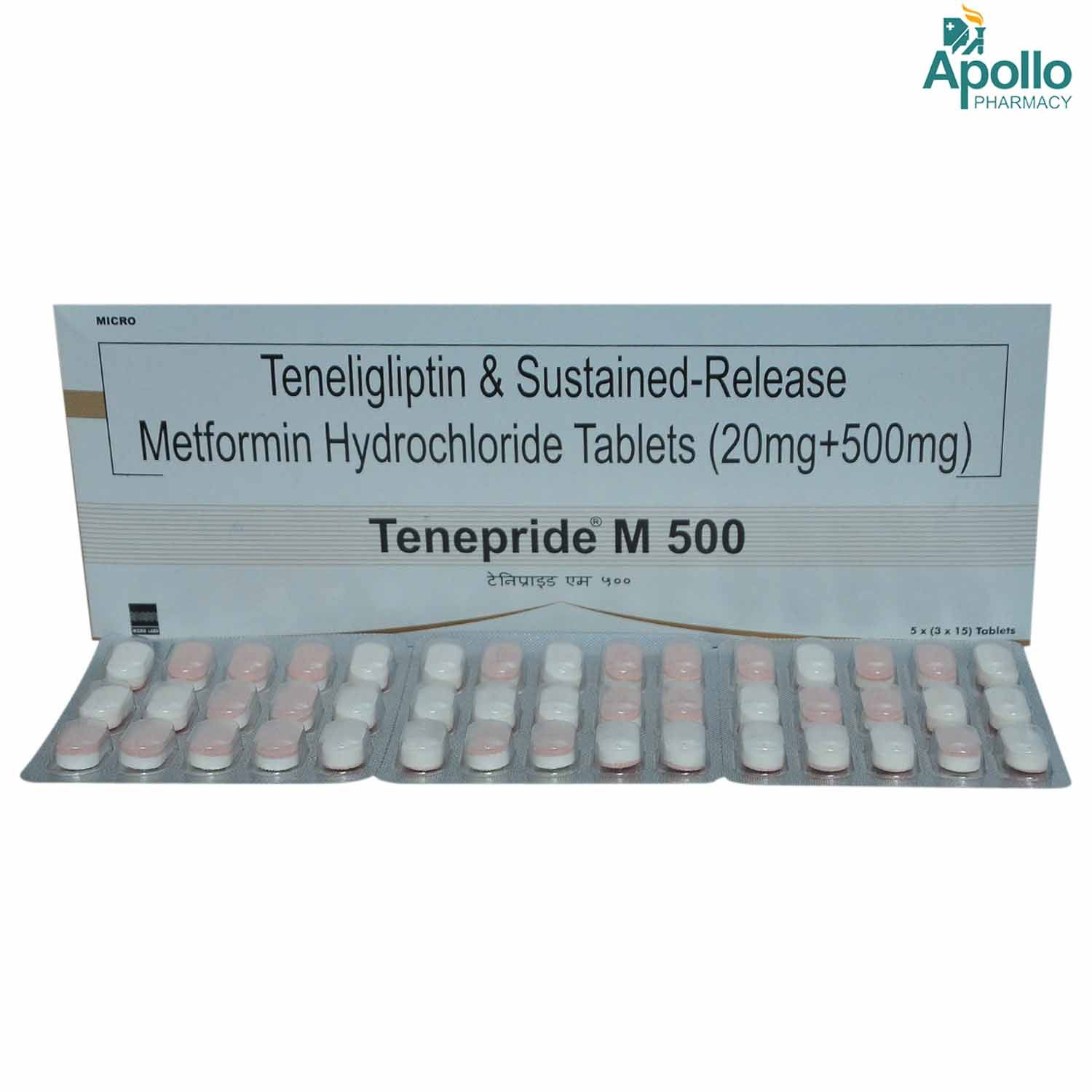 Tenepride M 500 Tablet 15's Price, Uses, Side Effects, Composition ...