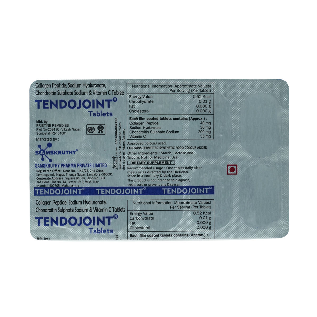 Tendojoint Tablet 10's Price, Uses, Side Effects, Composition - Apollo ...