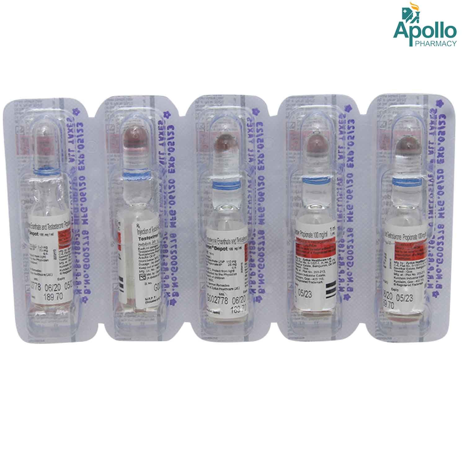 TESTOVIRON DEPOT 100MG INJECTION Price, Uses, Side Effects, Composition ...