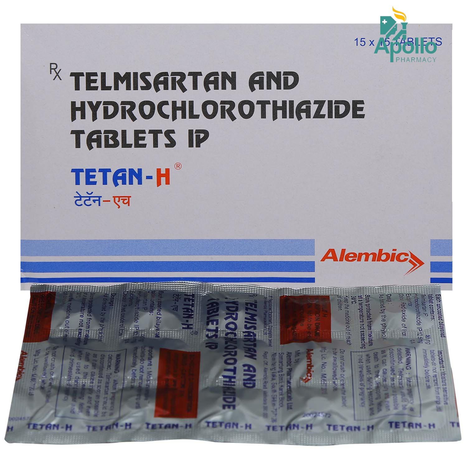 Tetan H Tablet 15's Price, Uses, Side Effects, Composition - Apollo ...