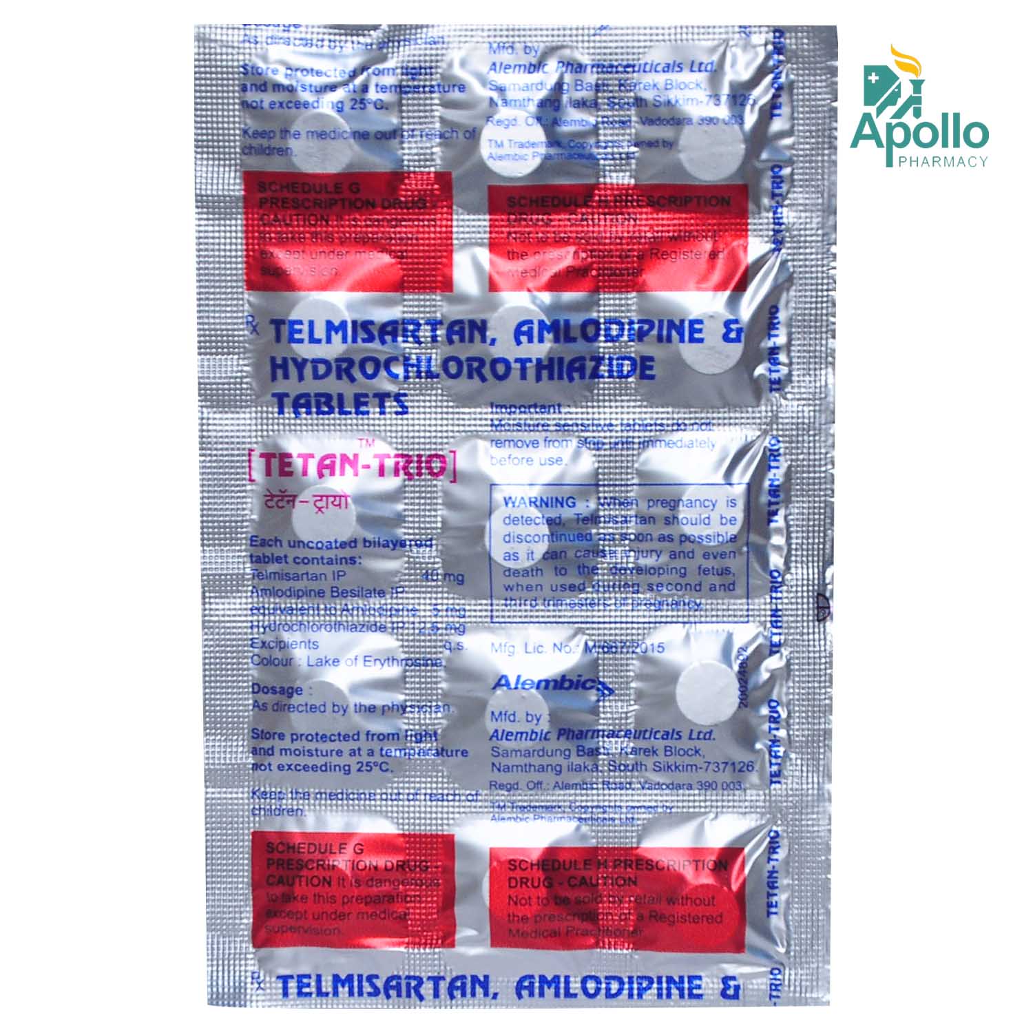 Tetan Trio Tablet 15's Price, Uses, Side Effects, Composition - Apollo ...