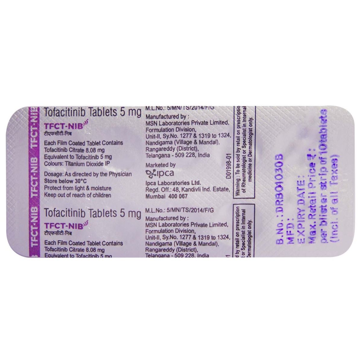 TFCT NIB Tablet 10's Price, Uses, Side Effects, Composition - Apollo ...