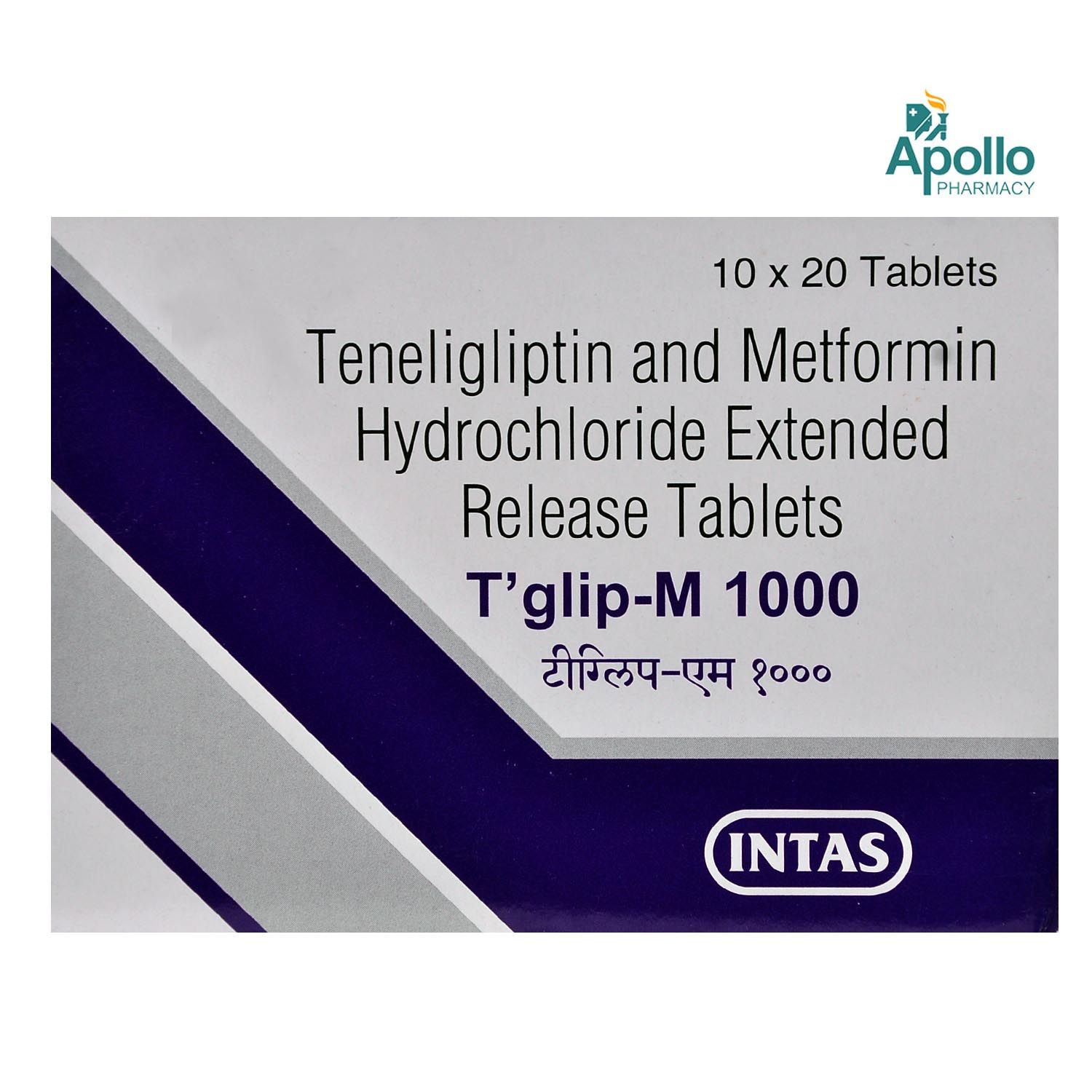 T Glip-M 1000/20mg Tablet 20's Price, Uses, Side Effects, Composition ...