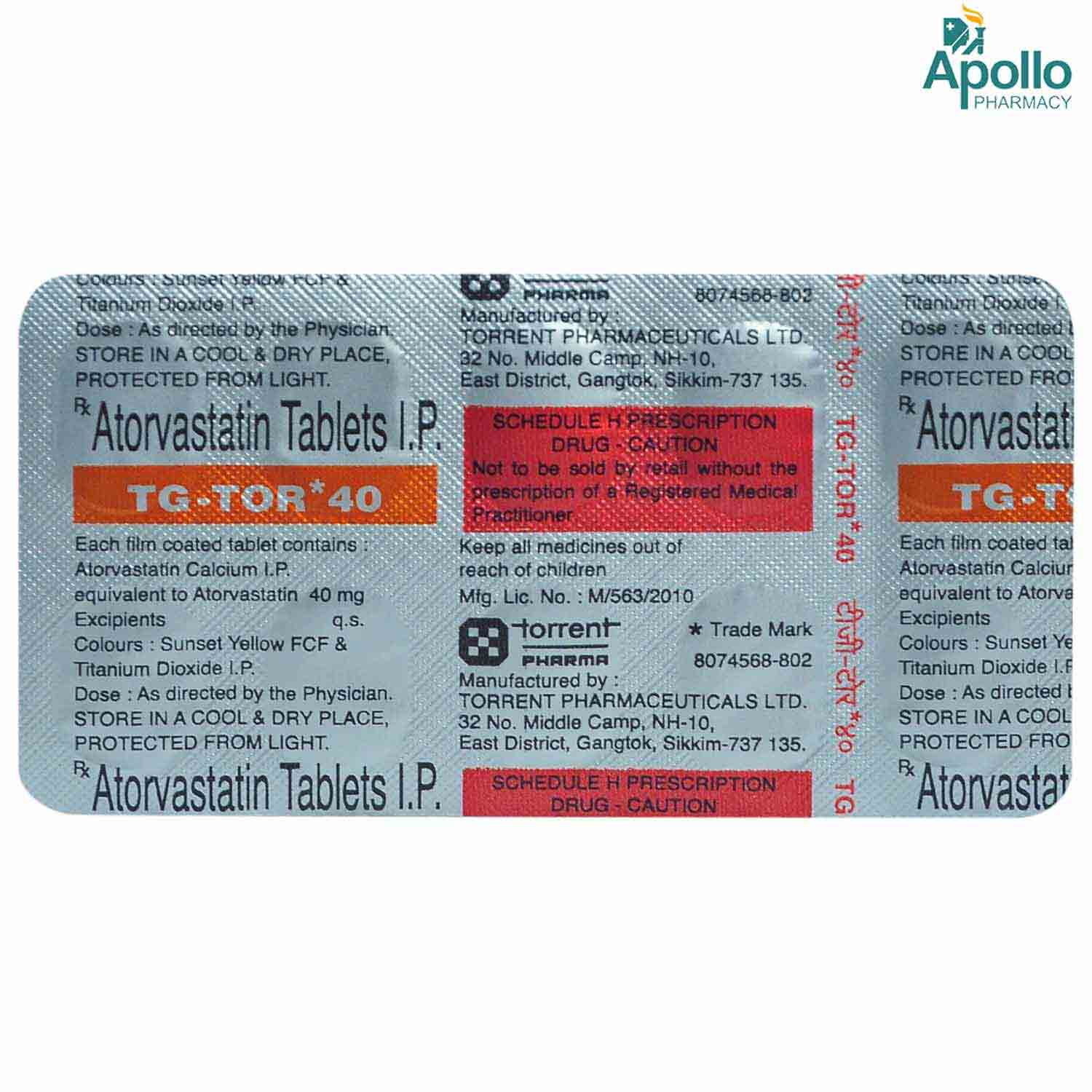 TGTOR 40MG TABLET Price, Uses, Side Effects, Composition - Apollo Pharmacy