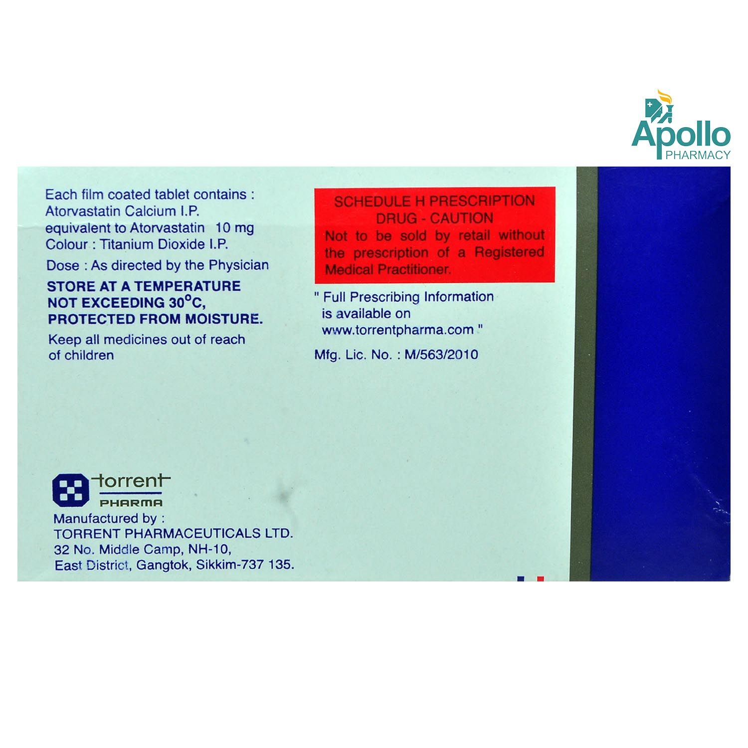 TG Tor 10 Tablet 15's Price, Uses, Side Effects, Composition - Apollo ...