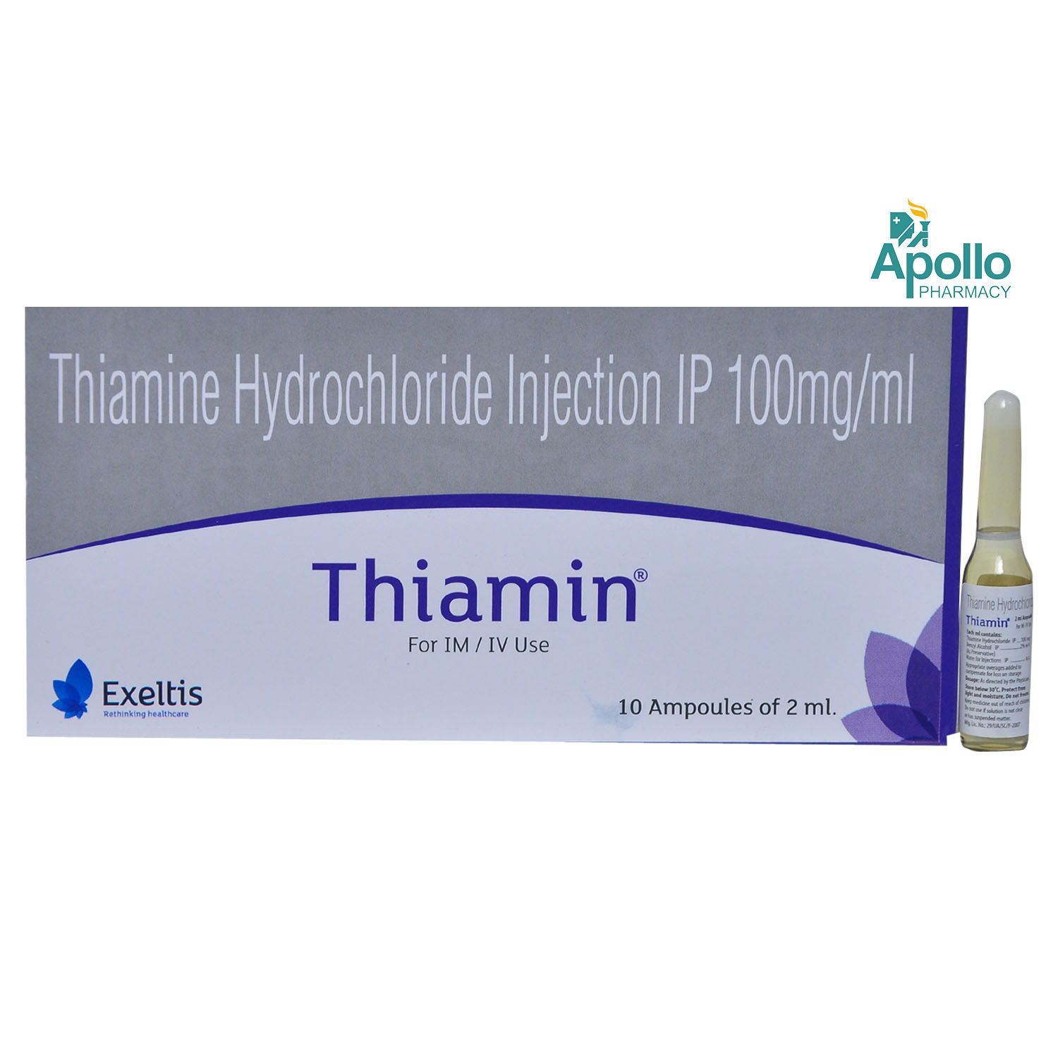 Thiamin Injection 2 ml Price, Uses, Side Effects, Composition - Apollo ...