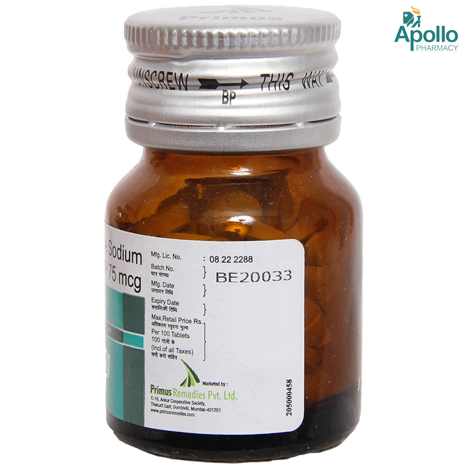 Thyrorich 75 mcg Tablet 100's Price, Uses, Side Effects, Composition ...