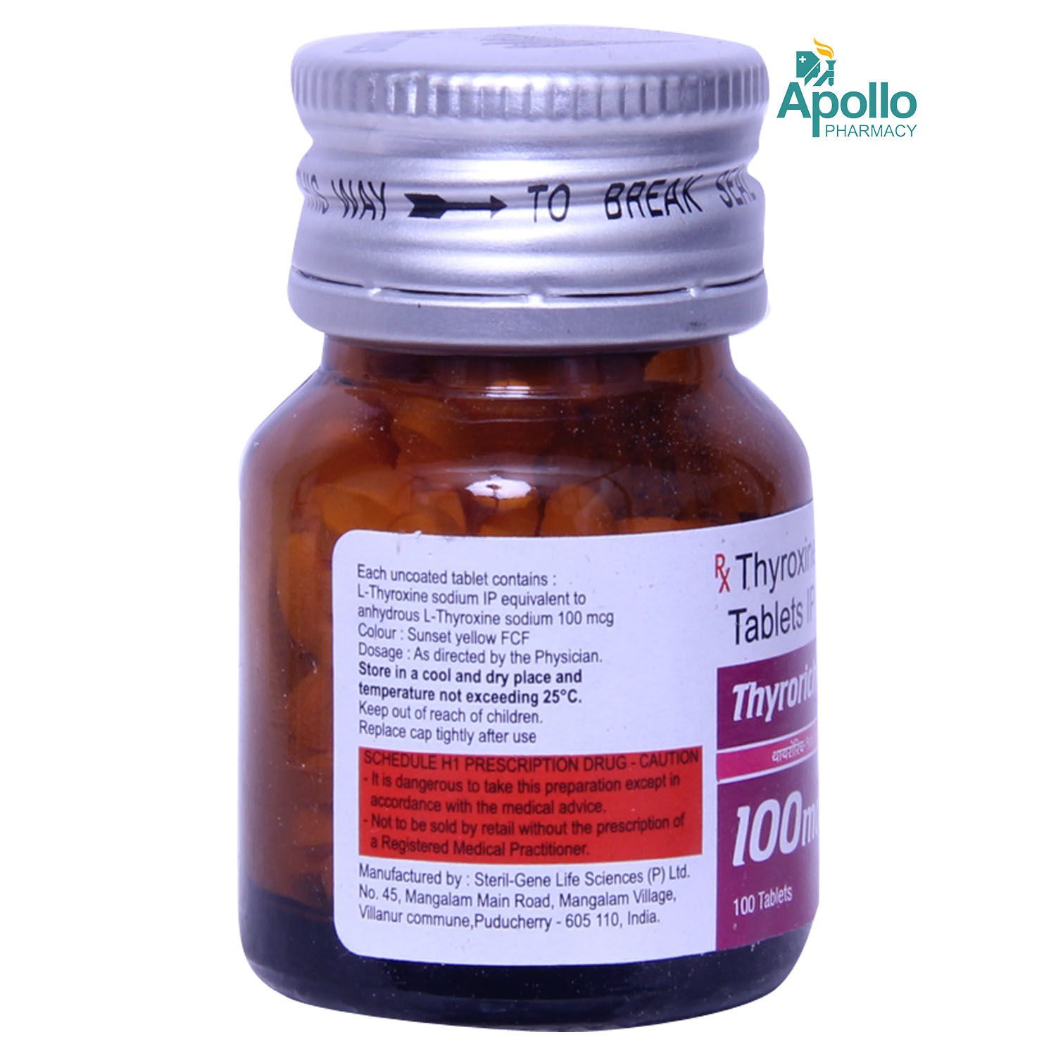 Thyrorich 100mcg Tablet 100's Price, Uses, Side Effects, Composition ...