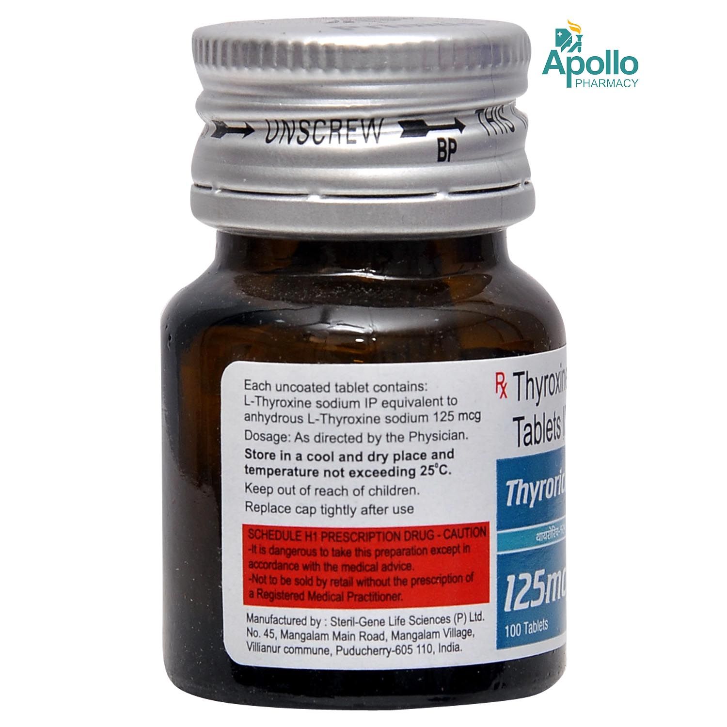 Thyrorich 125 mg Tablet 100's Price, Uses, Side Effects, Composition ...