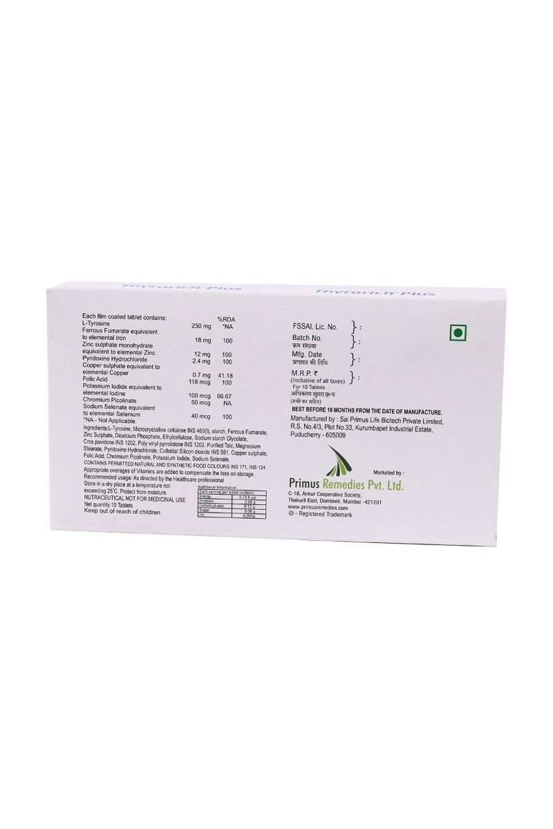 THYRORICH PLUS TABLET 10'S Price, Uses, Side Effects, Composition ...