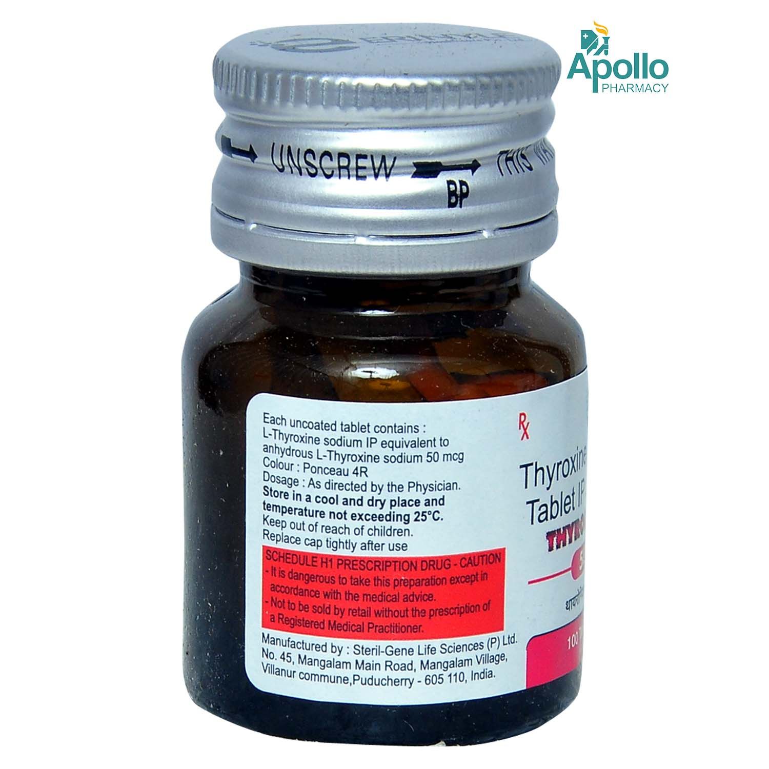 Thyrogear 50 Tablet 100's Price, Uses, Side Effects, Composition ...