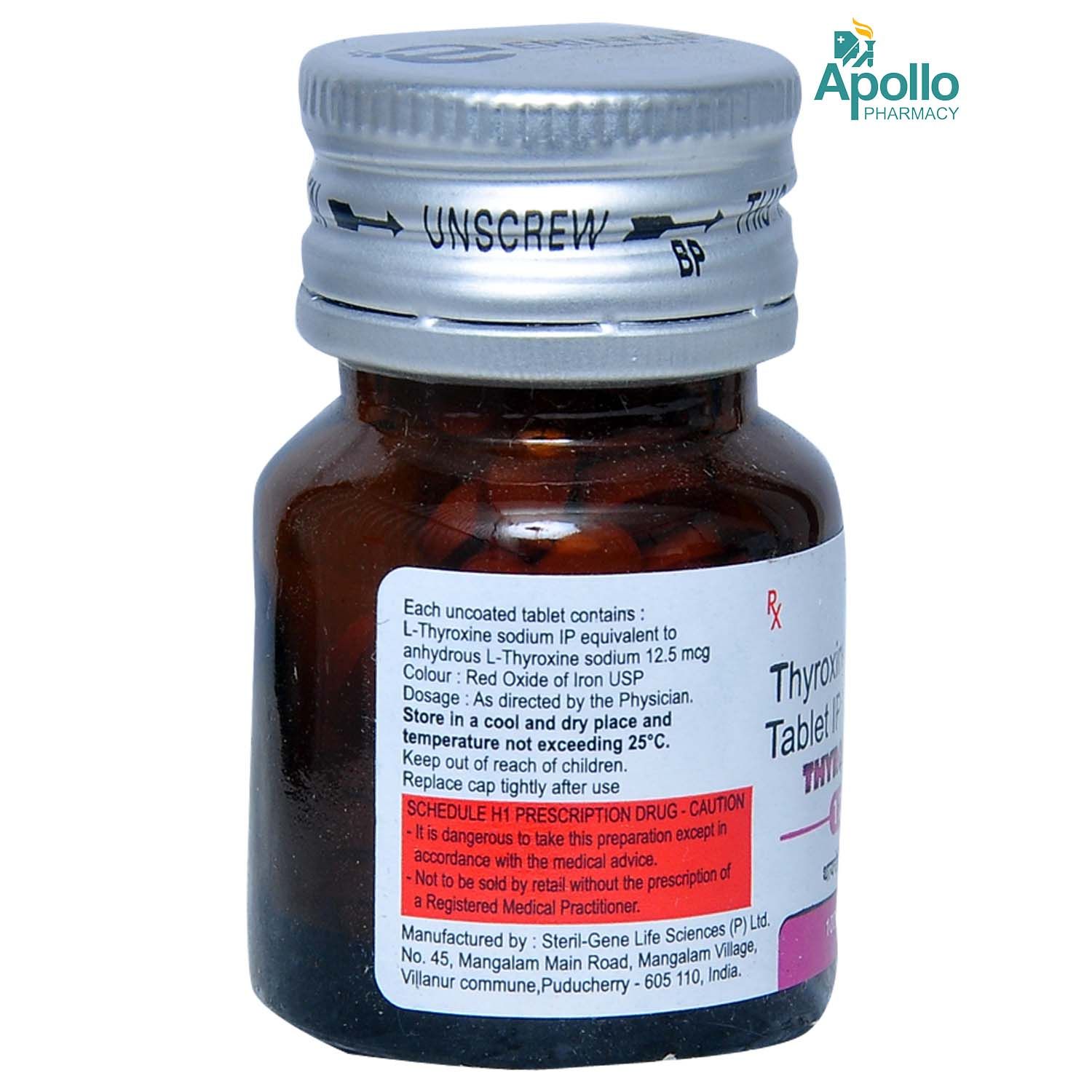 THYROGEAR 12.5MCG TABLET 100'S Price, Uses, Side Effects, Composition ...