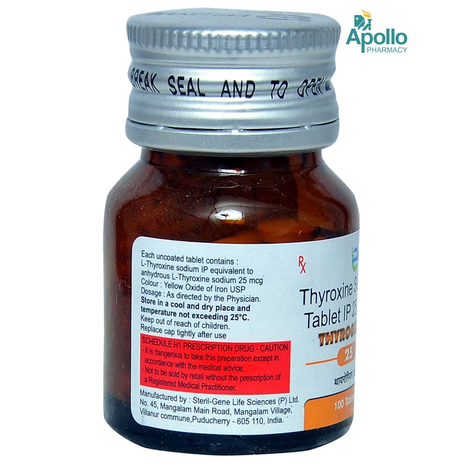 THYROGEAR 25MCG TABLET 100'S Price, Uses, Side Effects, Composition ...
