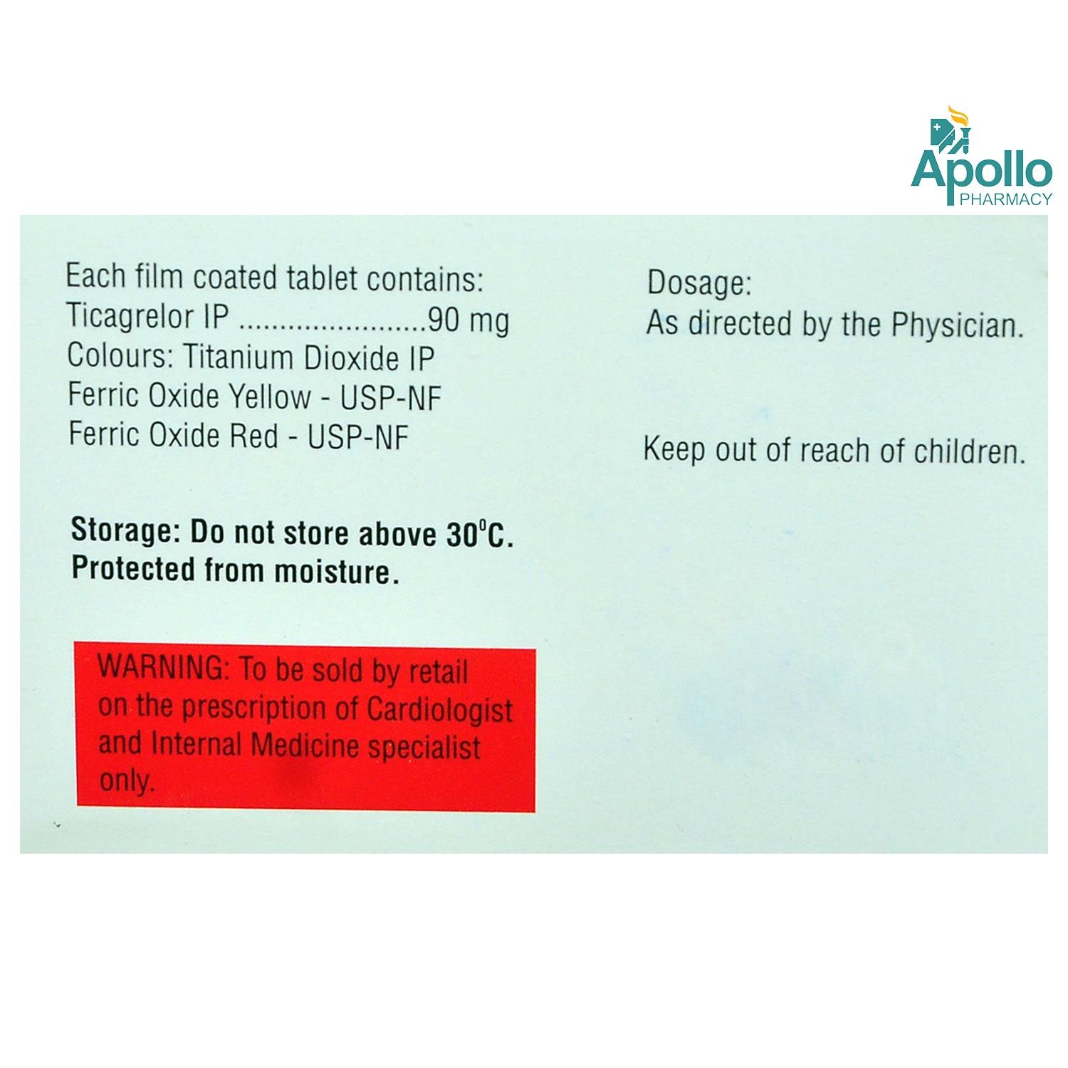 Ticabid 90 Tablet 10's Price, Uses, Side Effects, Composition - Apollo ...
