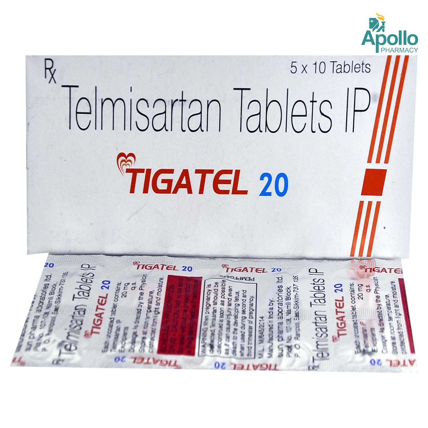 Tigatel 20 Tablet 10's Price, Uses, Side Effects, Composition - Apollo ...