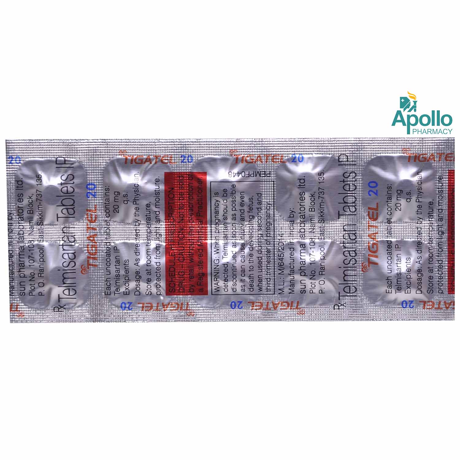 Tigatel 20 Tablet 10's Price, Uses, Side Effects, Composition - Apollo ...