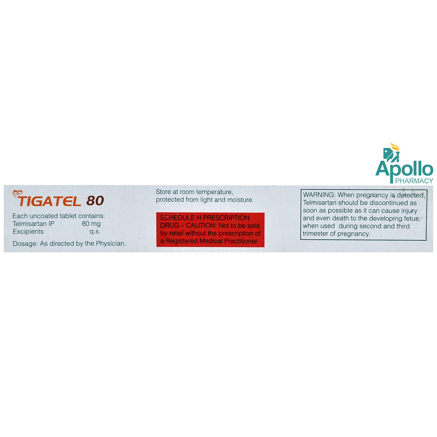 Tigatel 80 Tablet 10's Price, Uses, Side Effects, Composition - Apollo ...