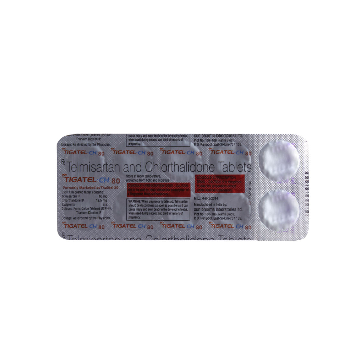 Tigatel CH 80 Tablet 10's Price, Uses, Side Effects, Composition ...
