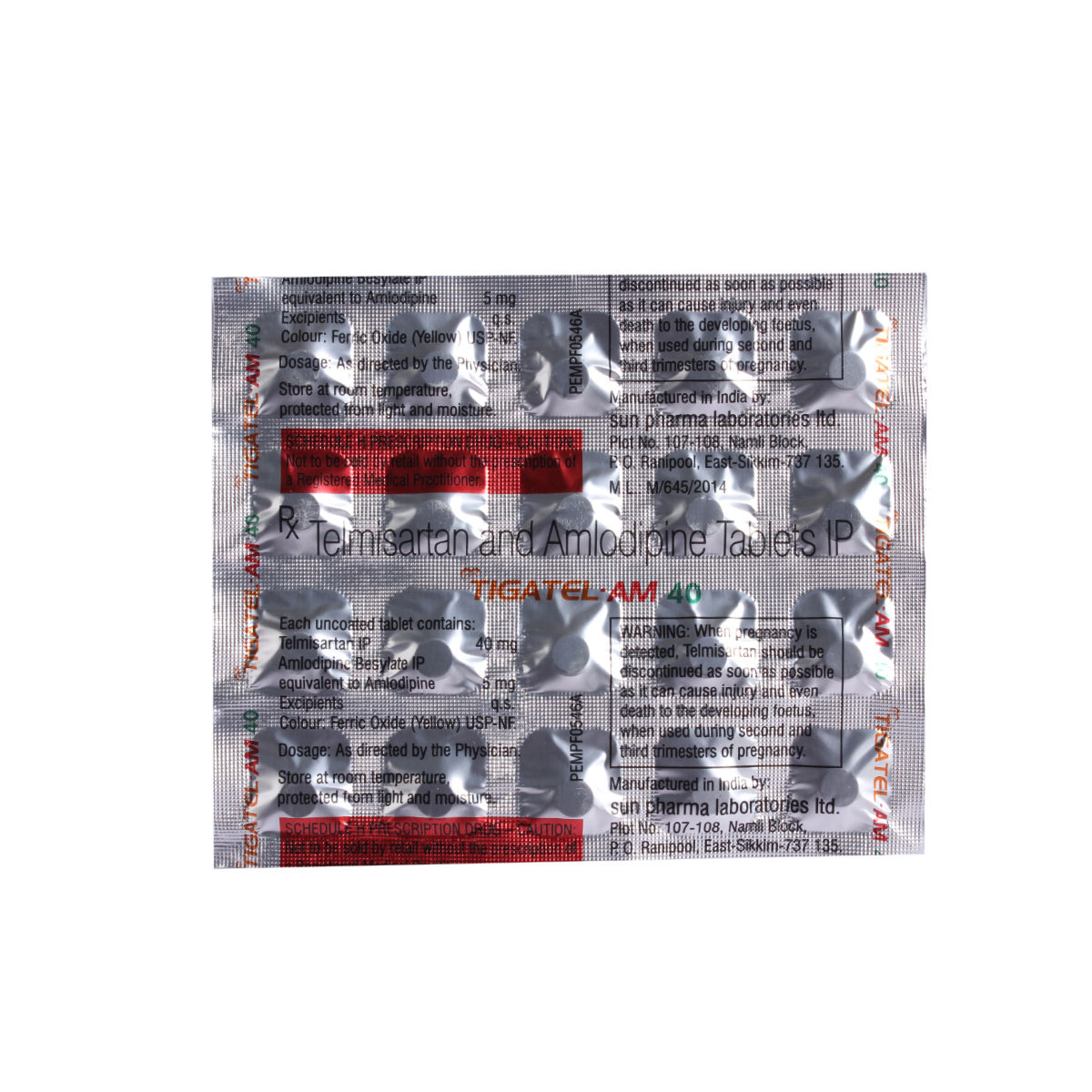 Tigatel-AM 40 Tablet 20's Price, Uses, Side Effects, Composition ...